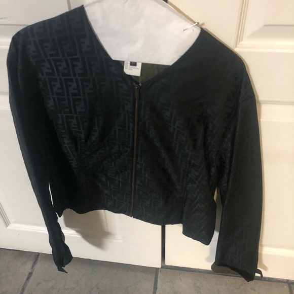 Jackets & Coats | Fendi Black And Brown Reversible Short Jacket | Poshmark